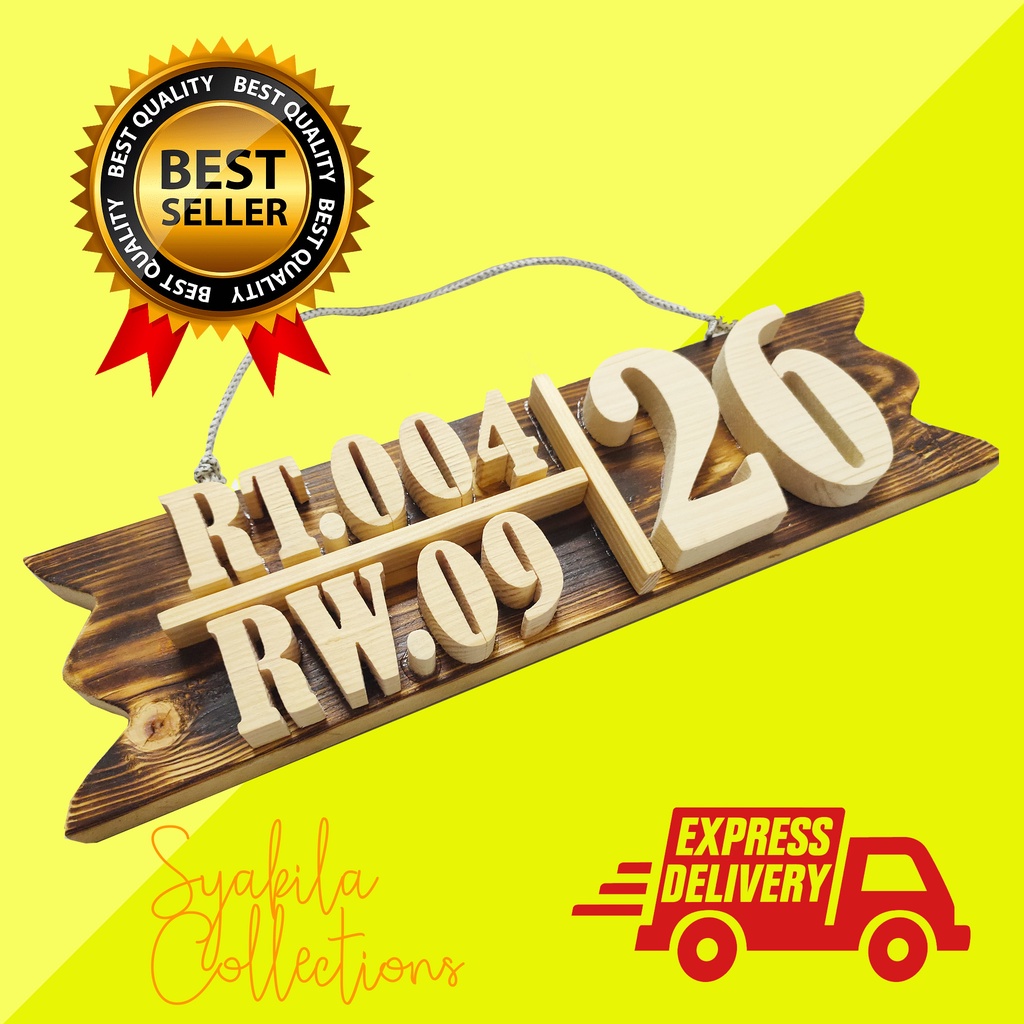 KAYU Make a house number block from Dutch teak wood, rt rw model ...