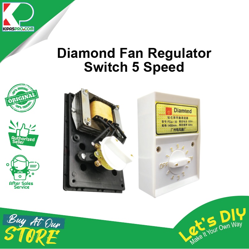 UNIVERSAL FAN REGULATOR SWITCH 3/5 SPEED FOR ALL BRAND | Shopee Malaysia