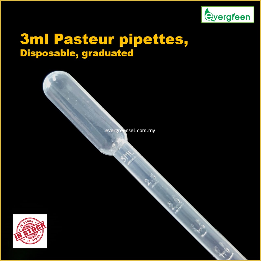 3ml Disposable Pasteur Pipette, PE, Graduated in various packing | Shopee Malaysia