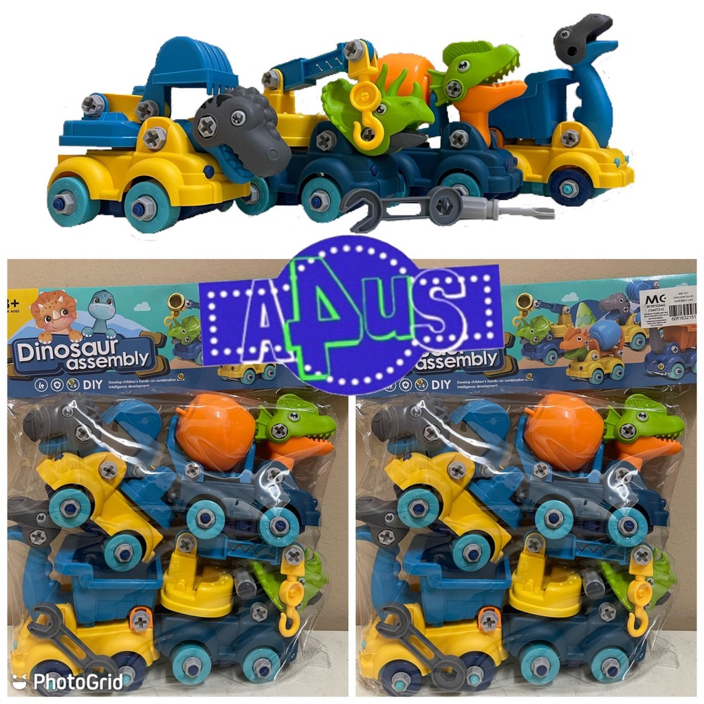 DINOSOUR ASSEMBLY DIY KIDS PLAY PRETEND MAINAN KANAK KANAK BINA ...