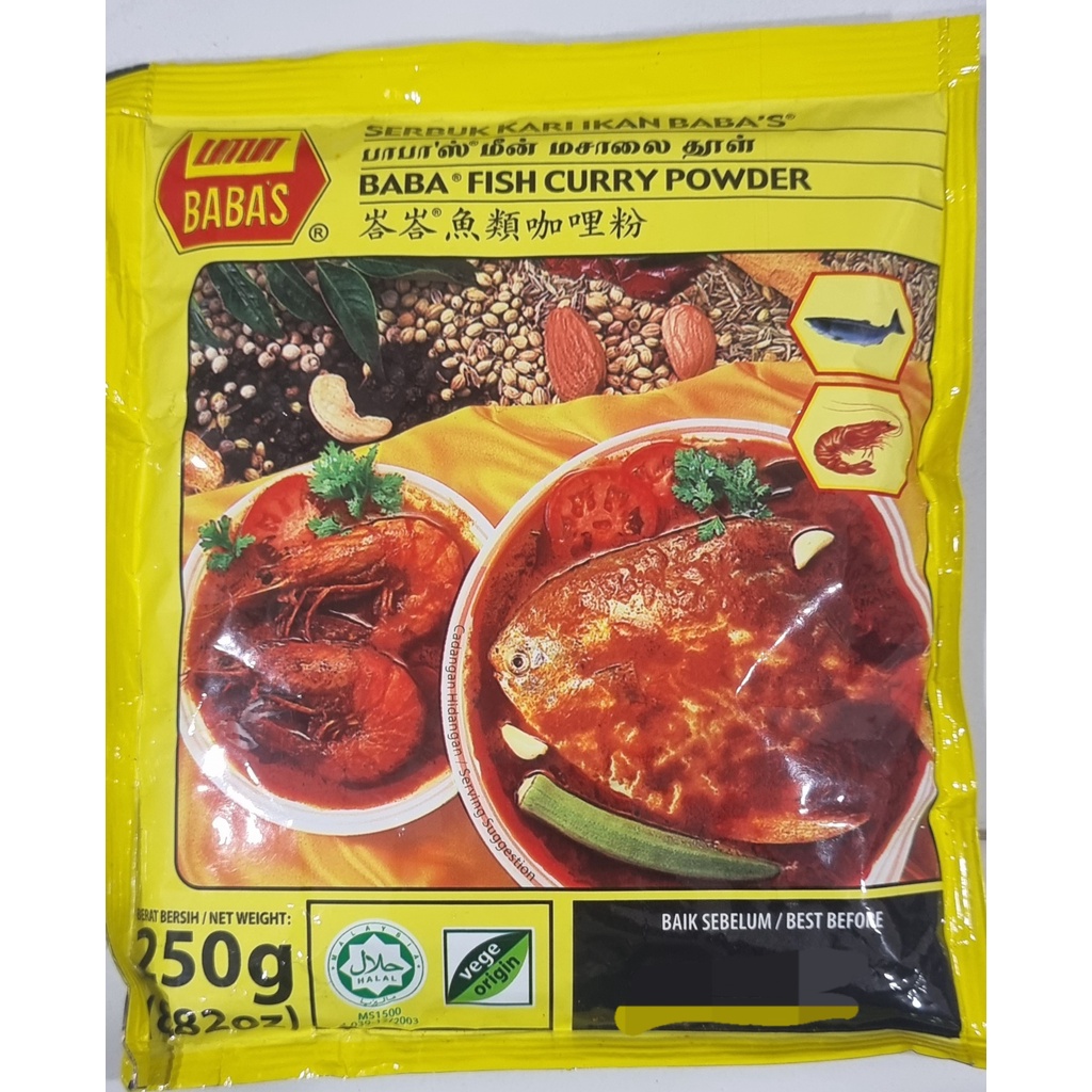 Baba's Fish Curry Powder 250g | Shopee Malaysia