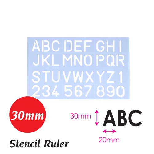 English Alphabet Stencil Ruler ABC Ruler (STENCIL ALPHABET) / Pembaris ...
