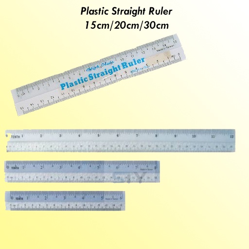 Plastic Straight Ruler 15cm/20cm/30cm | Shopee Malaysia