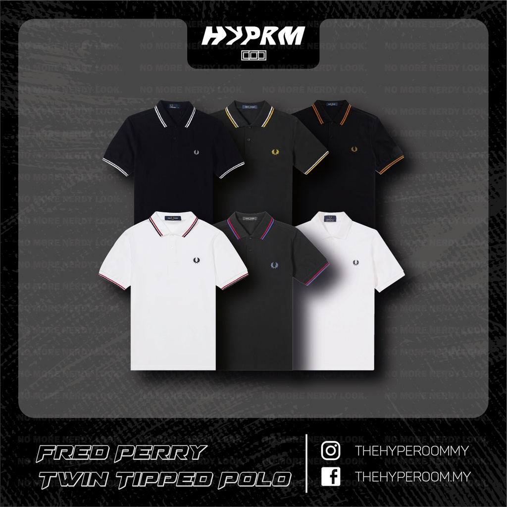 FRED PERRY Signature Logo Series Polo Tee Twin Tipped | Shopee Malaysia