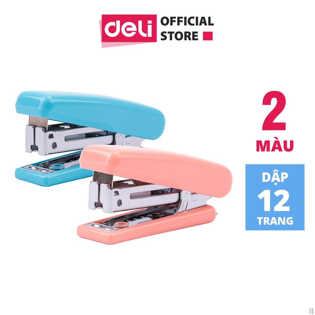Mini student stapler 10 Deli, 12 pages, Blue, Pink - 1 piece E0222 - Deli | Shopee Malaysia