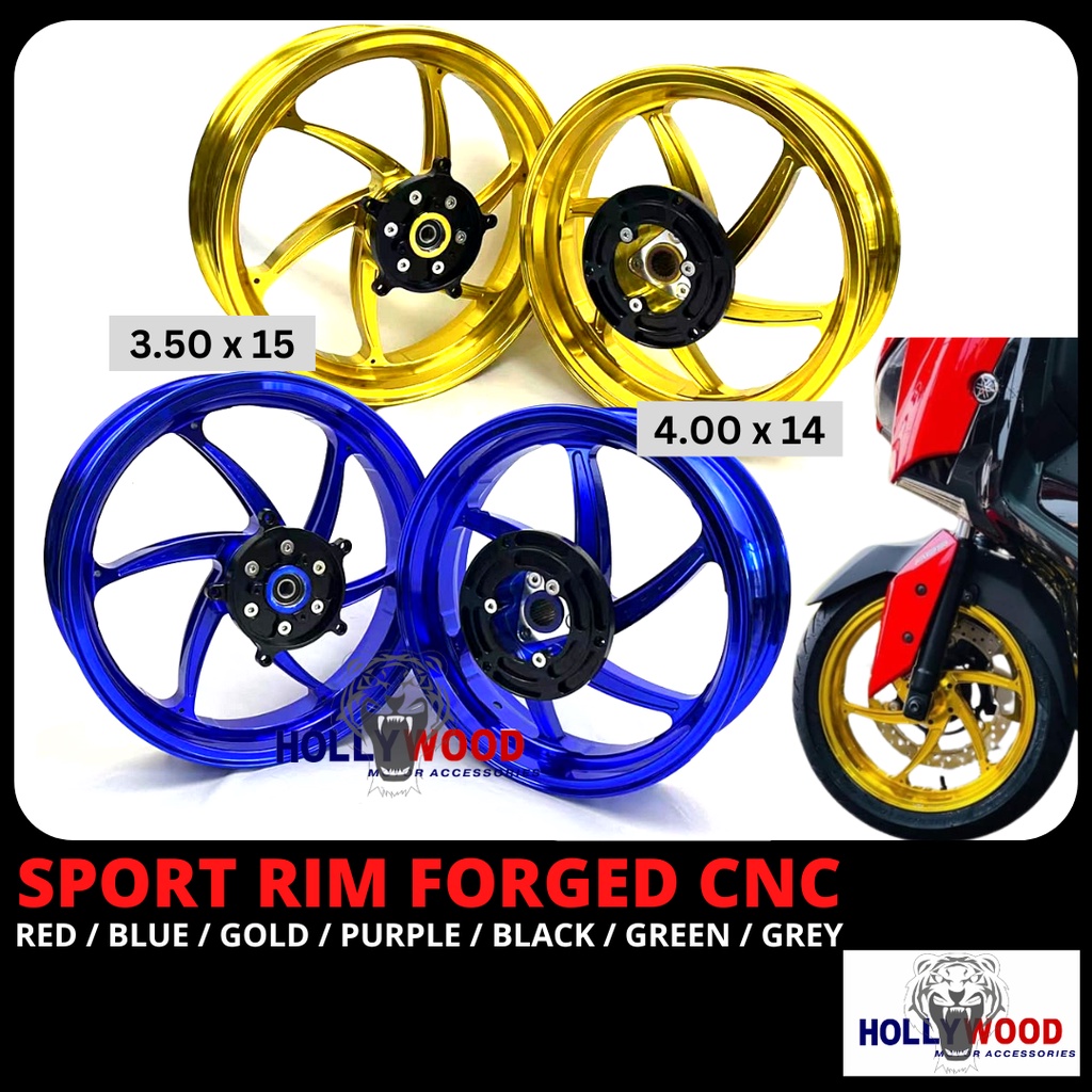 RIM XMAX XMAX250 V1/V2 6 BATANG ORIGINAL FORGED CNC ALLOY SPORT RIM ...