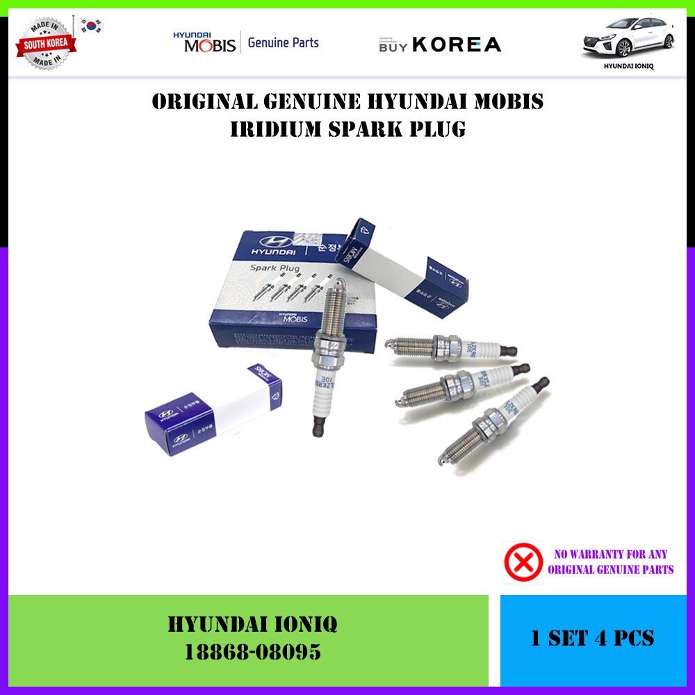 Hyundai Ioniq Genuine Hyundai Mobis Iridium Spark Plug (18868-08095 ...