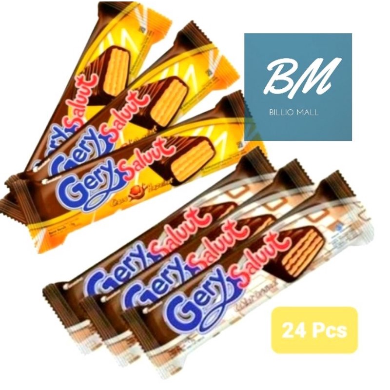 Gery Saluut Wafer contains 24 pcs / Gery Saluut Chocolate Wafers 24 x 7 ...