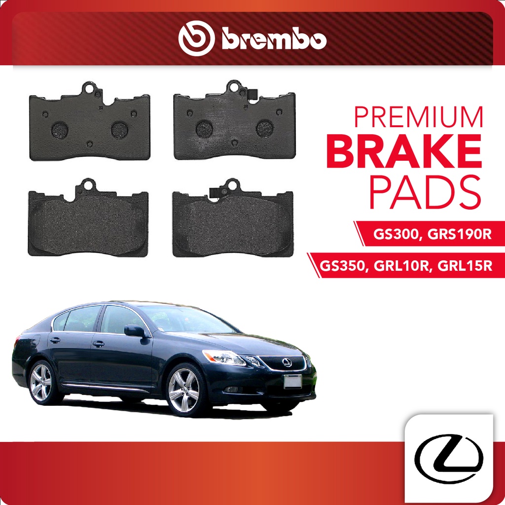 BREMBO Front Pads (L+R) - Lexus GS300 GRS190R, Lexus GS350'13 GRL10R ...