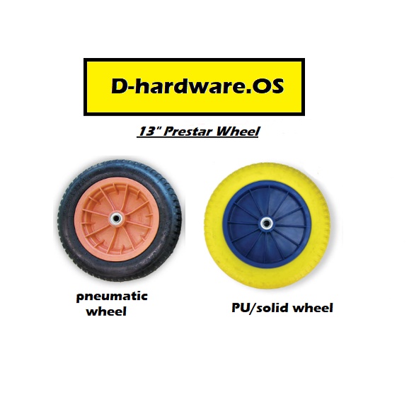 PRESTAR Wheelbarrow Tayar PU Rim Iron Rim Tayar Angin Pneumatic Wheel ...