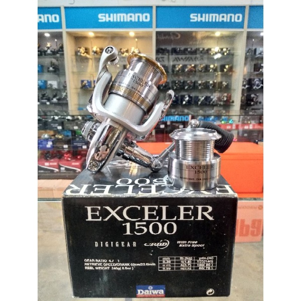 Daiwa Exceler 1500 (Extra Spool)(Braided line 100m)+(free gift 4pcs ...