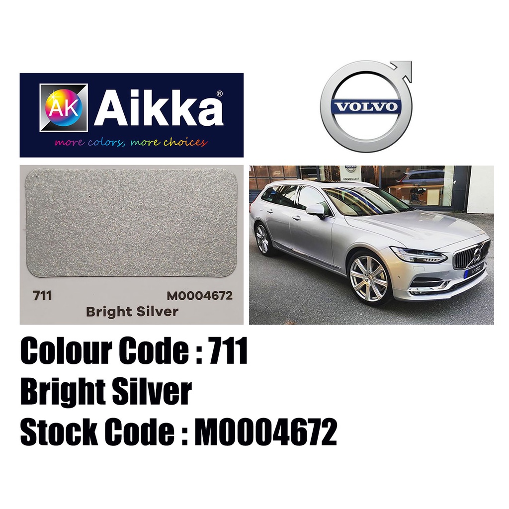 AIKKA AUTOMOTIVE PAINT / VOLVO 711 / BRIGHT SILVER / TOUCH UP PAINT ...