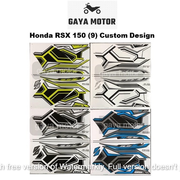 Honda RSX 150 (9) Custom Design Body Sticker | Shopee Malaysia