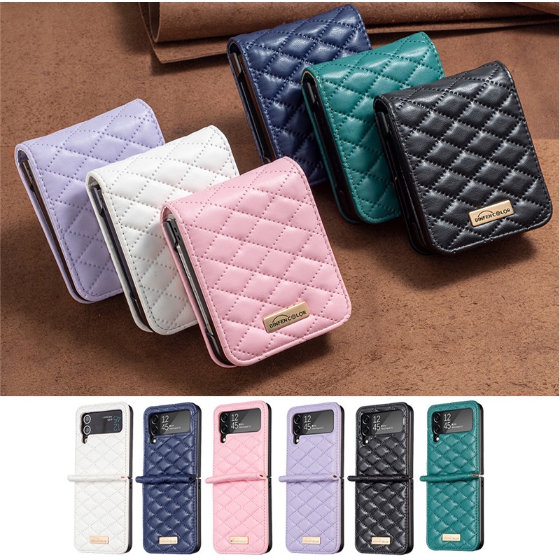 Samsung Galaxy Z Flip 6 4 Flip 3 5G flip 5 Leather Case Flip4 Phone ...