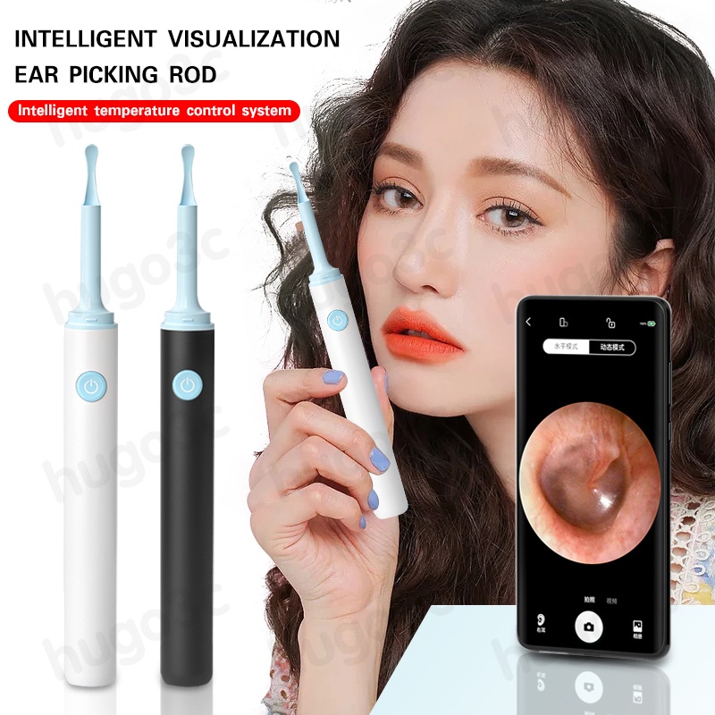 Rechargeable LED 3.9mm Wireless Intelligent Visual Ear Cleaner Otoscope Ear Wax Remover Pick ...