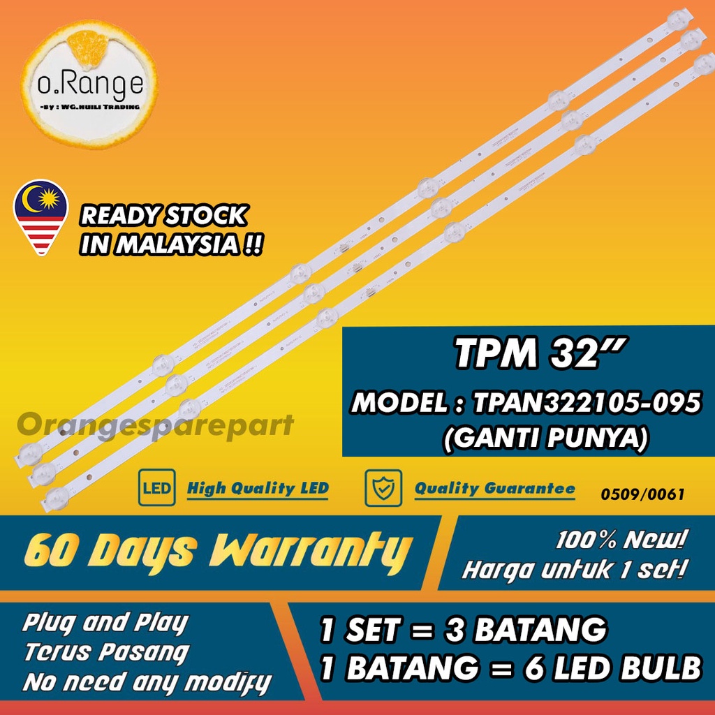 (BOLEH GANTI UNTUK , BEZA DUA BIJI SCREW SAHAJA)TPAN32210106-095 TPM 32 ...