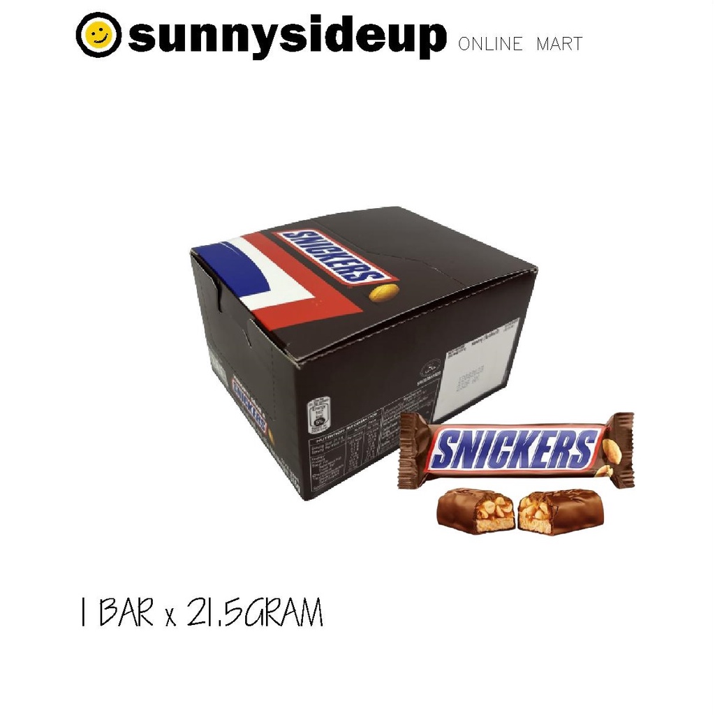 [SUNNY] Snickers Peanut Chocolate Bar 1bar x 21.5g | Shopee Malaysia