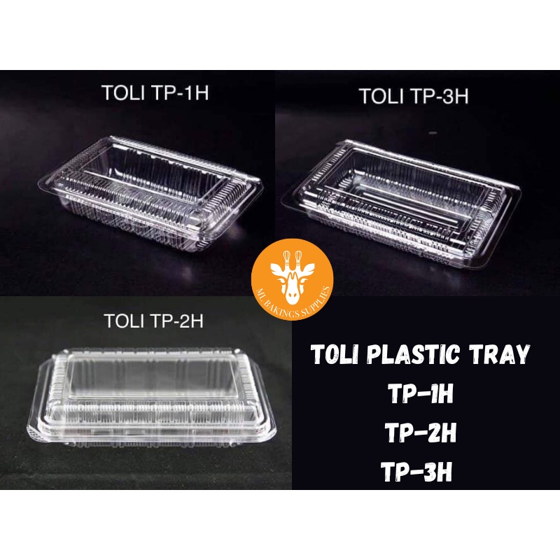 [READY STOCK][ 100pcs± ]TP1H,TP2H,TP3H TOLI Plastic Tray Bakery ...