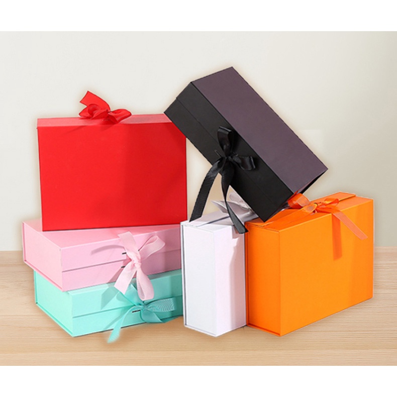 Folding gift box 6 color present packaging box / 礼物盒 礼品盒 6色折叠包装礼盒 ...