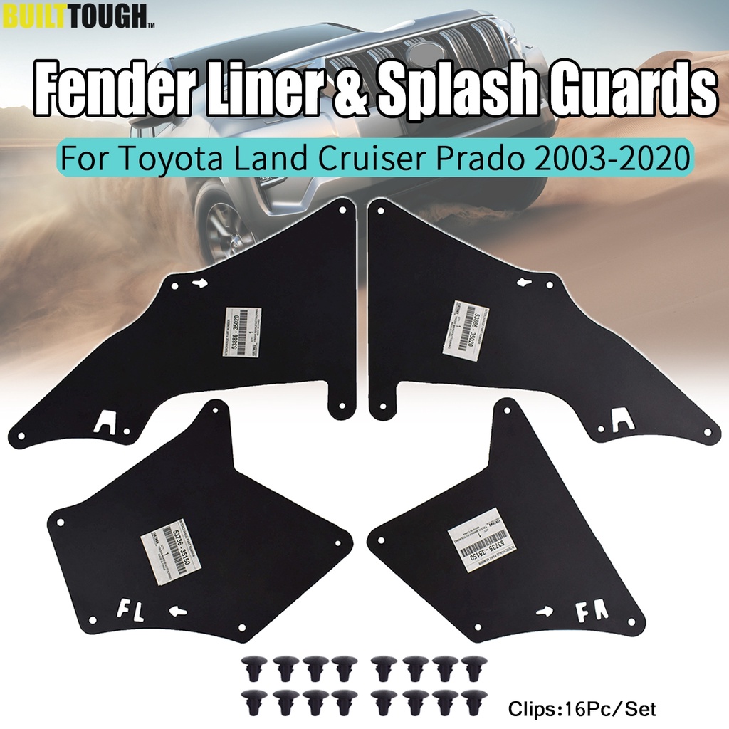 For Toyota Land Cruiser Prado 03-20 Mud Flaps Splash Guards Mudflaps ...