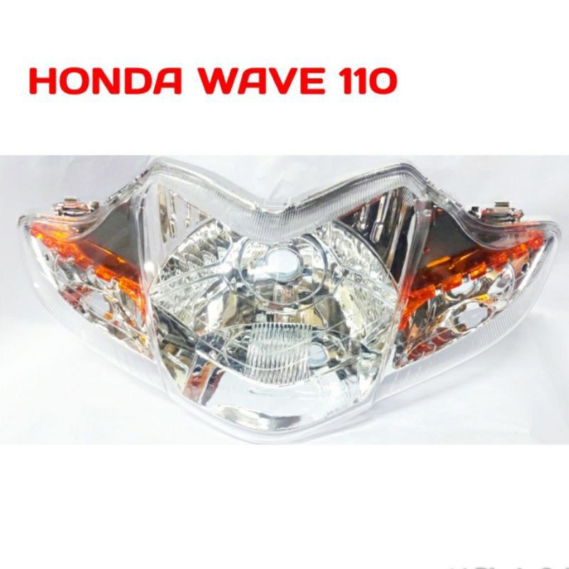 WAVE110 WAVE 110 FRONT HEADLAMP HEAD LAMP LIGHT ASSY HEADLIGHT LAMPU ...
