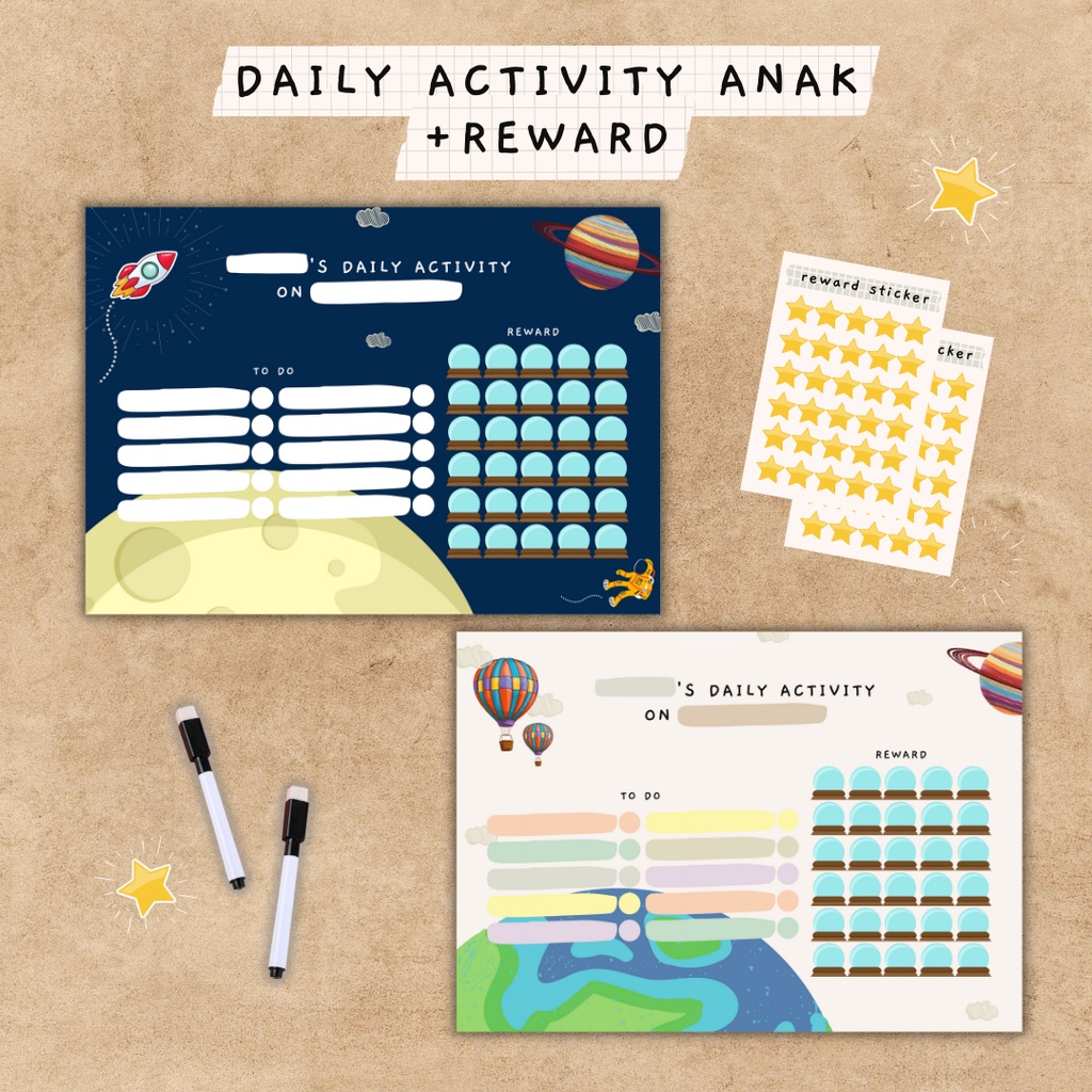 Daily Wall Planner Chart Activity Daily Activity Task Schedule To Do ...