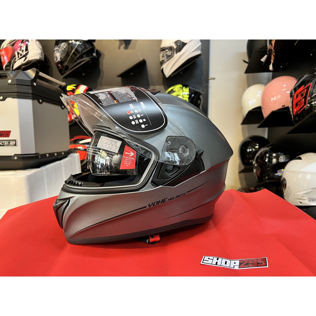 Yohe 981 Fullface Hat In Gray Genuine | Shopee Malaysia