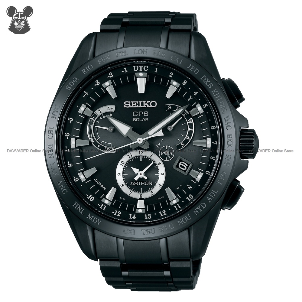 SEIKO SSE049J1 Men's Watch ASTRON GPS Solar Dual Time 45mm Titanium ...