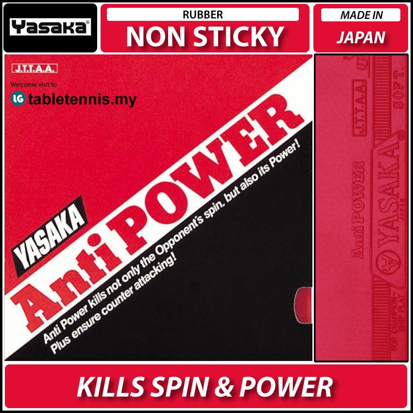 Yasaka Anti Power Anti Spin Rubber Getah Ping Pong | Shopee Malaysia