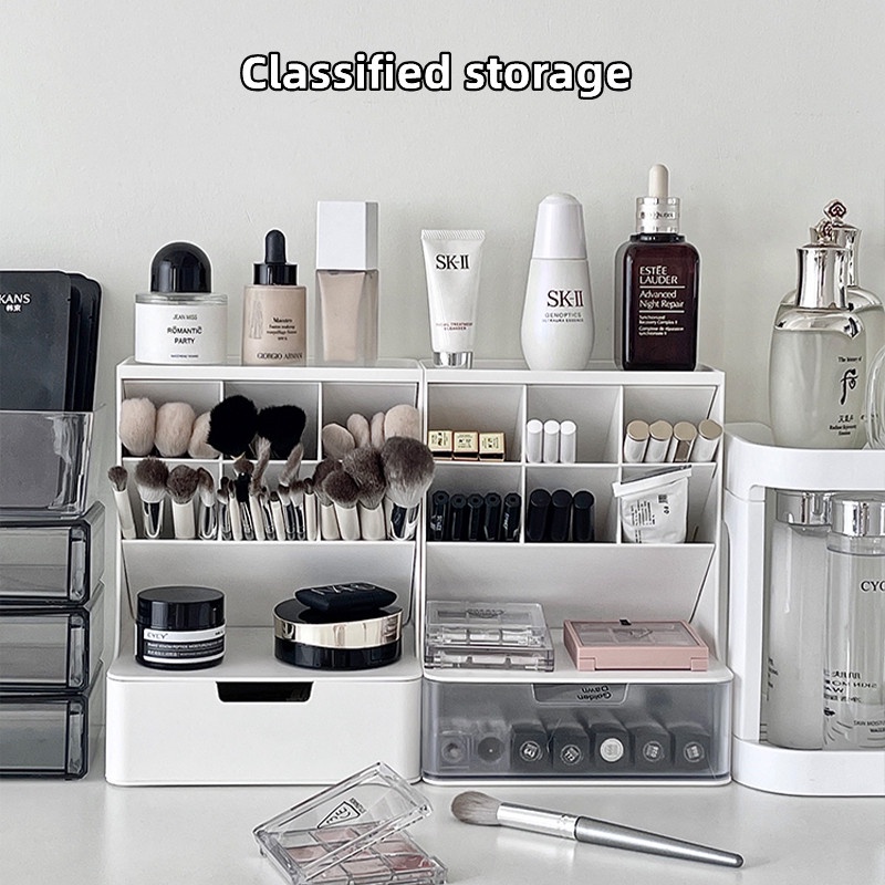 Makeup Brush Storage Box Drawer Dresser Cosmetic Lipstick Eyebrow ...