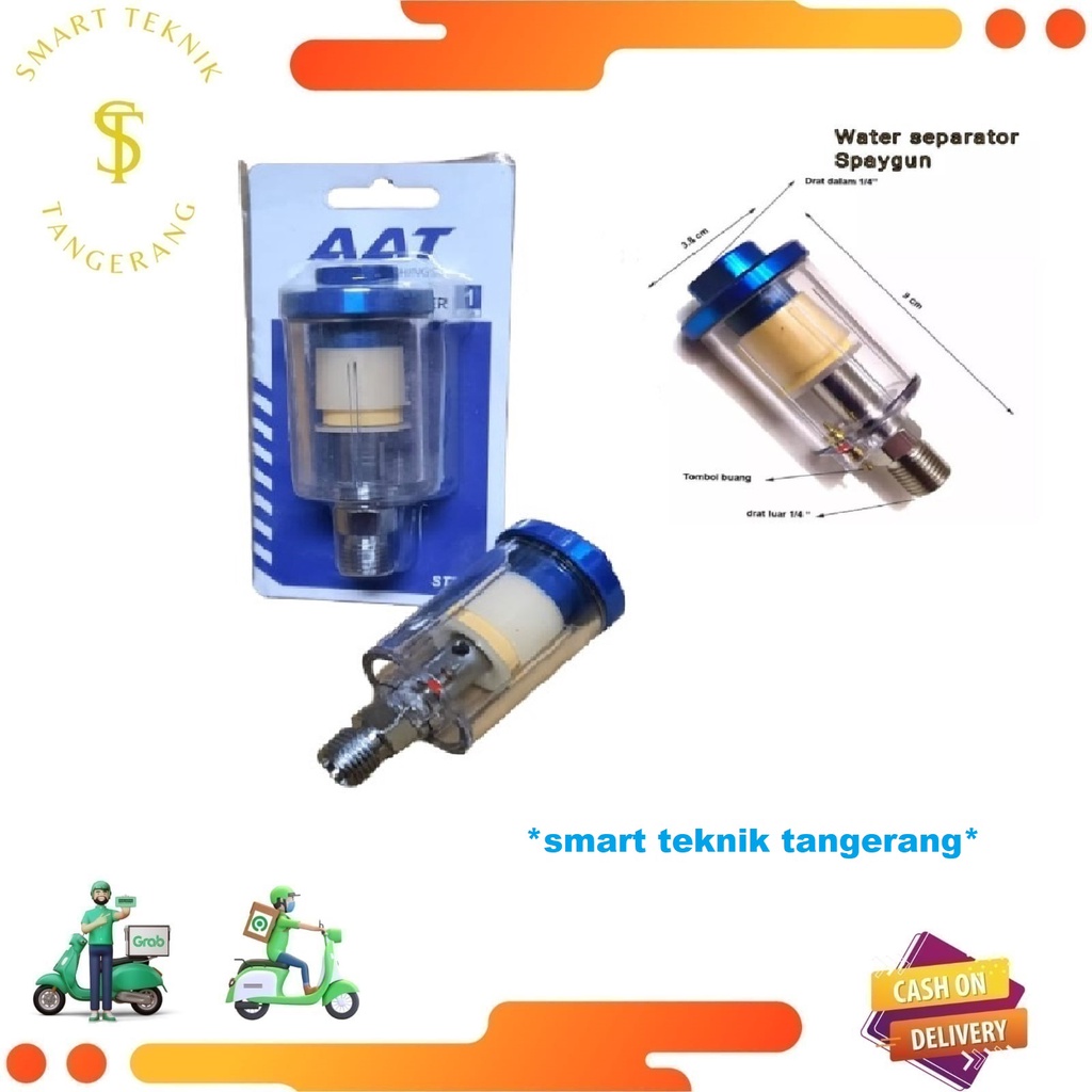 MESIN Air Water Oil Separator Filter Spraygun 1/4 Inch for Compressors ...