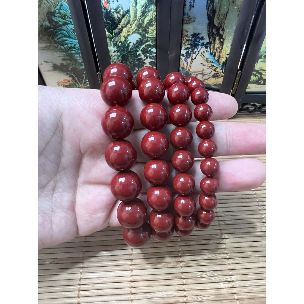 Natural Cinnabar Bracelet 97.25% 高含量97.25%紫金砂朱砂手串 | Shopee Malaysia