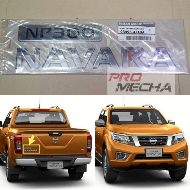 ORIGINAL NISSAN NAVARA D23T NP300 REAR TAIL GATE EMBLEM NP300 NAVARA LOGO. MARK " NP300 NAVARA ...