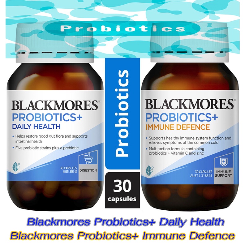 Blackmores Probiotics+ Daily Health & Immune Defence 30 Tablets Probiotics Help Digestive System ...