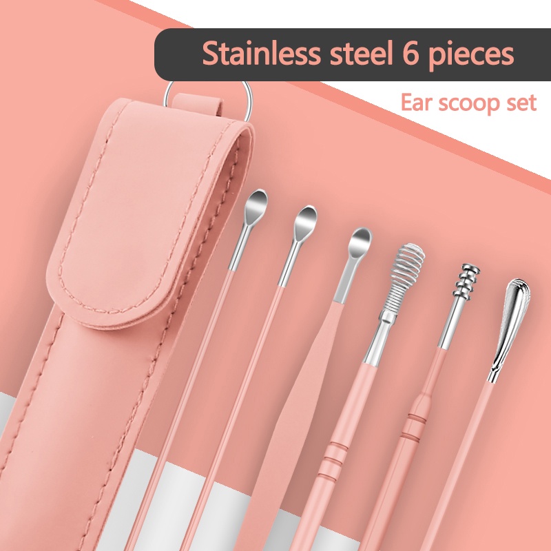 Ear plucking artifact stainless steel ear picking tool 6-Piece set ...