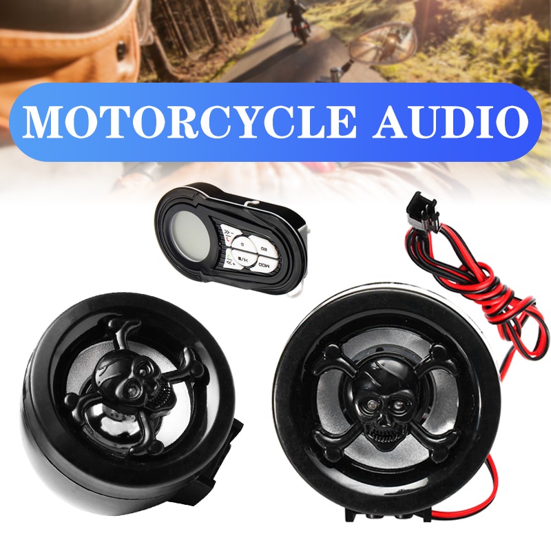 Motorcycle MP3 Studio Audio Sound System Stereo Speakers FM Radio MP3 ...