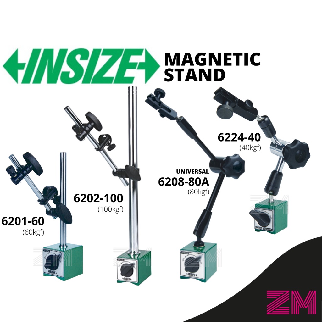 INSIZE Magnetic Stand Range 60kgf 6201-60 / Universal Magnetic Stand ...