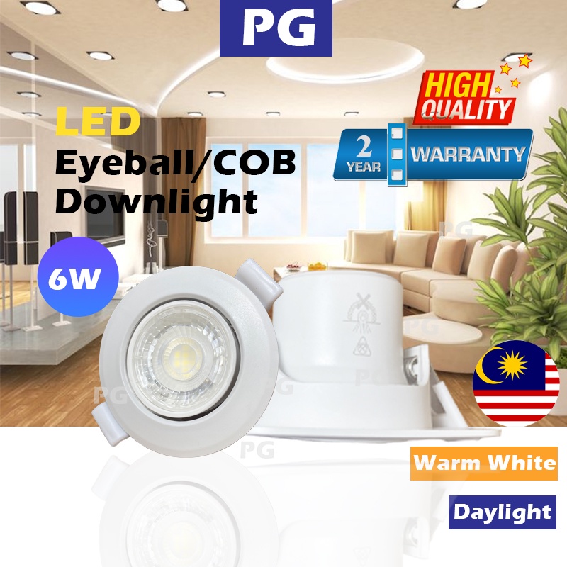 Aurore LED Eyeball 6W Round/COB Downlight/recessed eyeball/Spotlight ...
