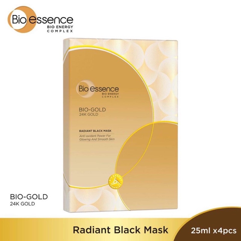 Bio-essence Bio-Gold Black Radiant Mask (25ml x 4 Pcs) EXP0525 | Shopee ...