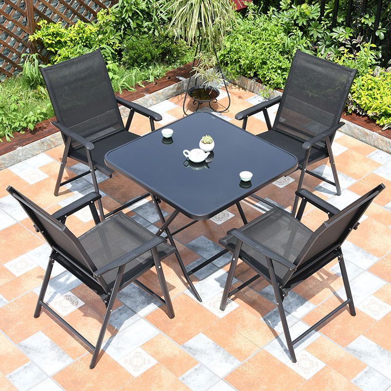 Outdoor table and chair folding balcony garden outdoor leisure folding ...