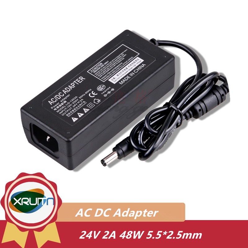 Replacement AC DC Adapter Power Charger Power Supply 24V 2A 48W 5.5*2.5mm Compatible with 24V 1A ...
