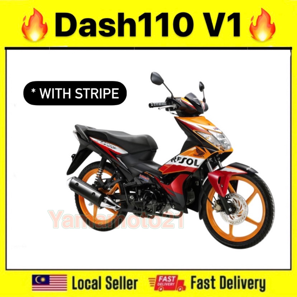 Honda Dash110 Cover Set (REPSOL) Wave Dash 110 v1 old first model HLD body cover set bodyset ...