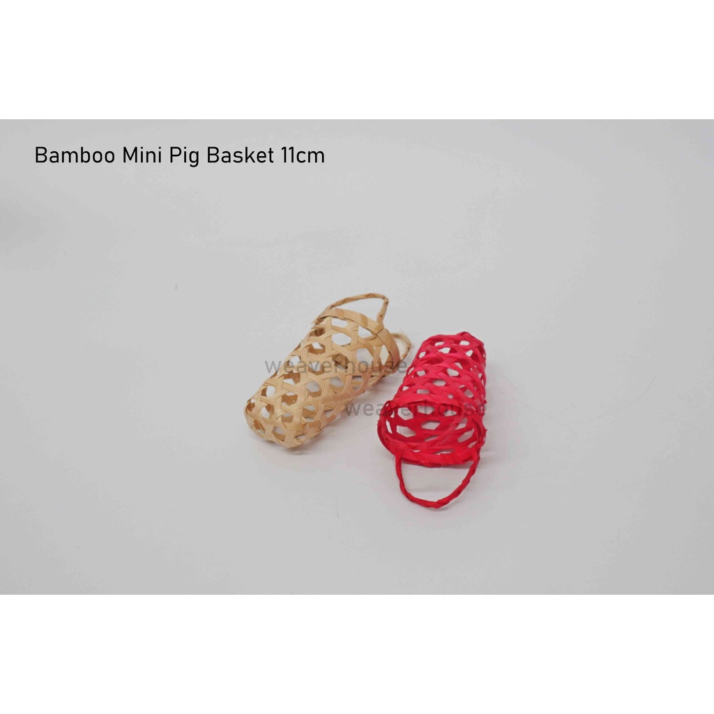 Bamboo Mini Pig Basket 11cm for Decoration Mooncake 猪笼饼 | Shopee Malaysia