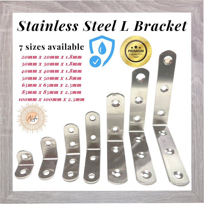 ALife L Bracket Stainless Steel L Bracket Angle Bracket Sesiku L Rak ...