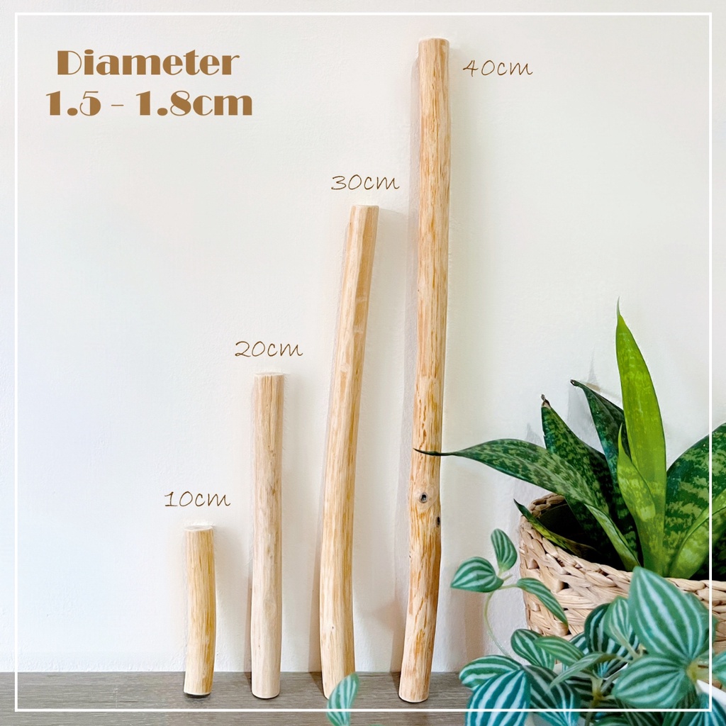 Natural Wood Macrame Sticks Smaller Size For DIY or Craft (Diameter 1 ...