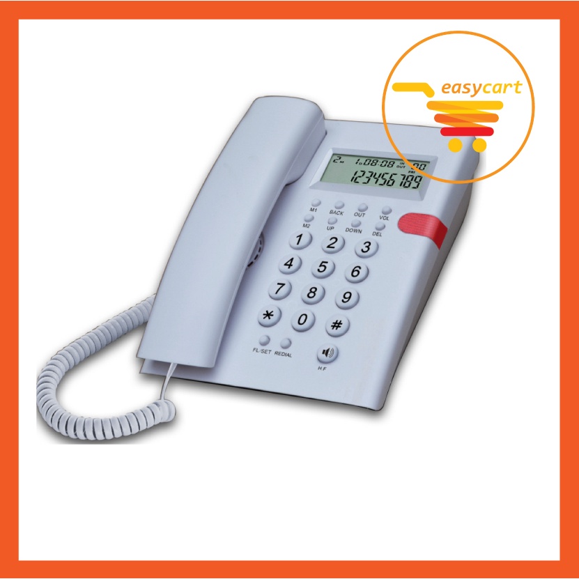 NEW-Caller ID Phone/Office Phone/Landline Phone Black and White ...
