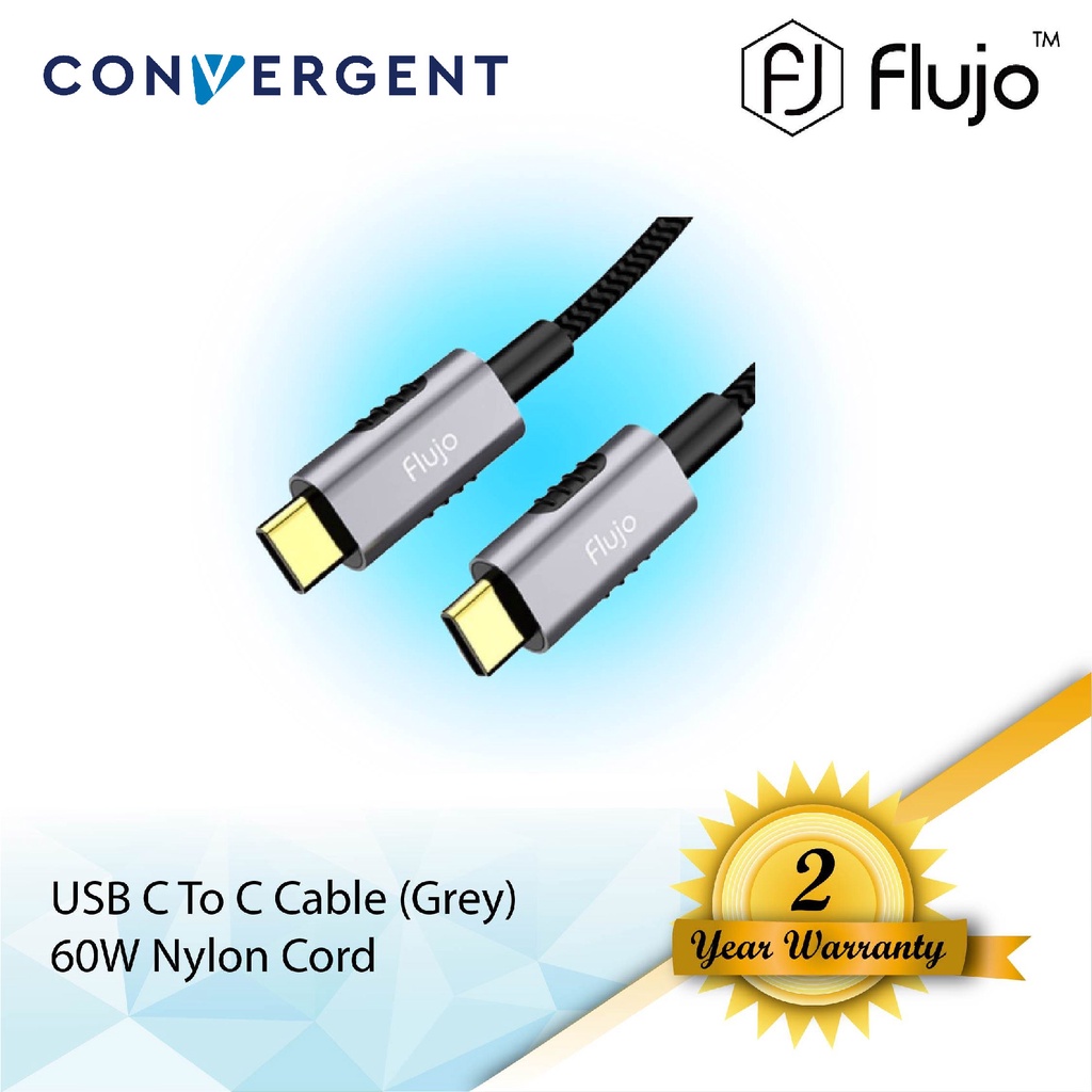 Flujo USB C to USB C Sync & Charge Cable (FL-X-23) | Shopee Malaysia