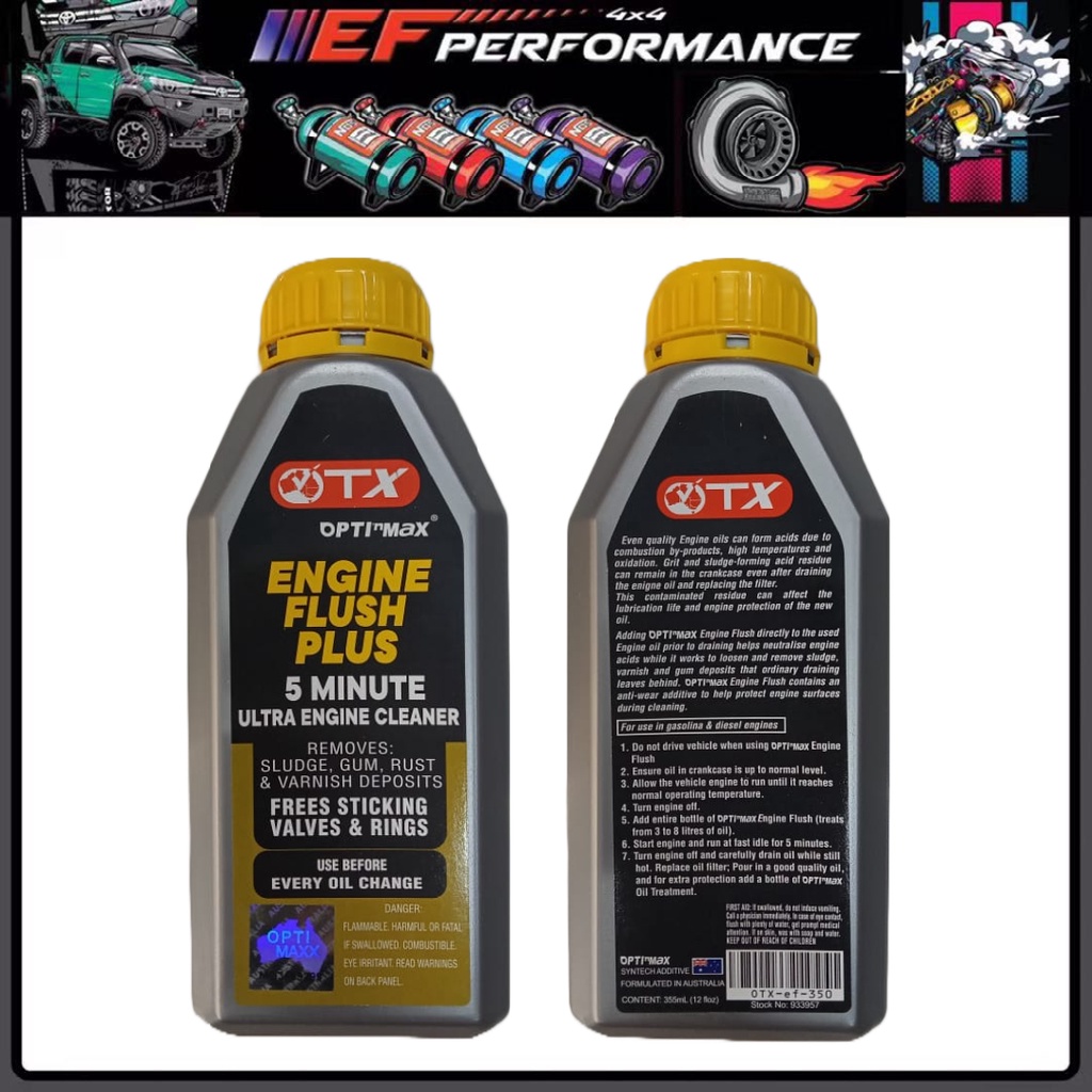 Optimax TX Engine Flush PLUS 5 Minute Engine Cleaner (355mL) | Shopee ...