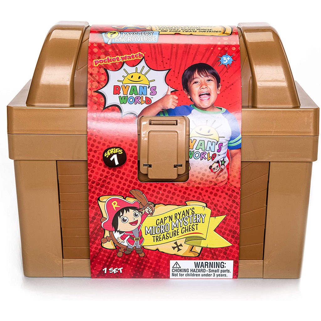 RYAN'S WORLD Cap’n Ryan’s Micro Mystery Treasure Chest, All-New ...
