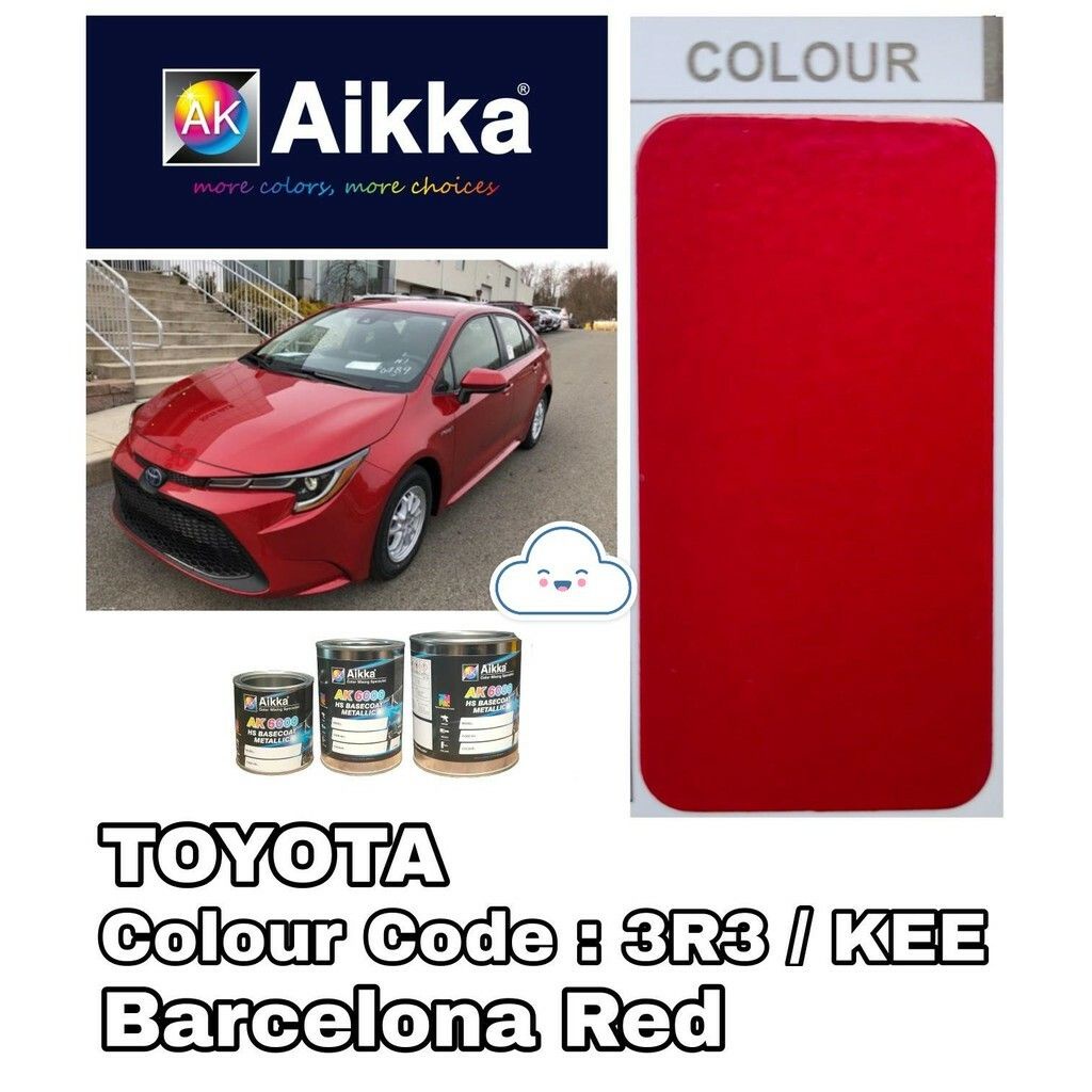 AIKKA TOYOTA 3R3 BARCELONA RED * 2K CAR PAINT | Shopee Malaysia